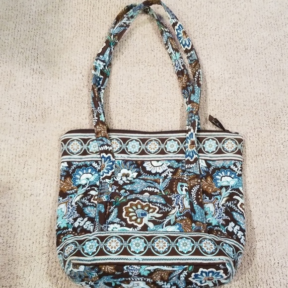 Vera Bradley | Bags | Vera Bradley Tote In Retired Java Blue | Poshmark